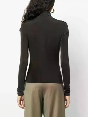 Magda Butrym Floral-appliqué Ruched Jersey Top