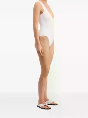 Loulou De Saison Scoop-neck One Piece Swimsuit - White