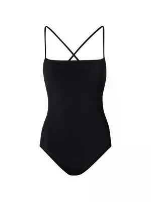 Loulou De Saison Criss-crossing Straps Swimsuit - Black
