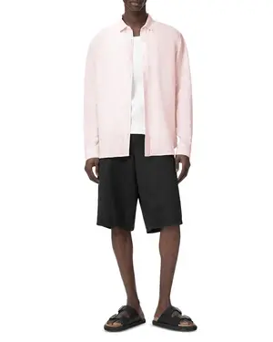 ALLSAINTS Loom Long Sleeve Shirt - Seashell Pink