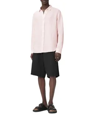 ALLSAINTS Loom Long Sleeve Shirt - Seashell Pink