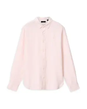 ALLSAINTS Loom Long Sleeve Shirt - Seashell Pink