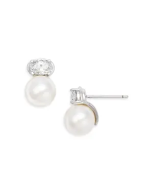 Shashi Cleo Stud Earrings - Silver