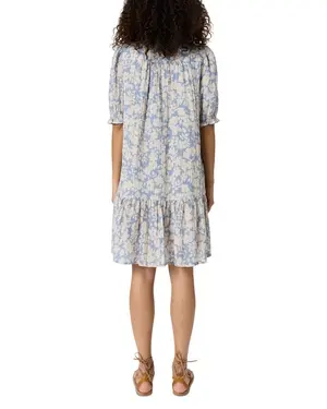 Gerard Darel Romie Ruffled Floral Dress - Bluesky