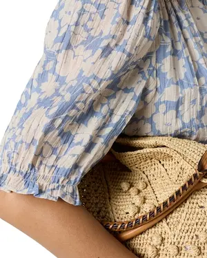 Gerard Darel Romie Ruffled Floral Dress - Bluesky