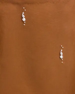 RÓHE Silk Organza Embellished Midi Skirt
