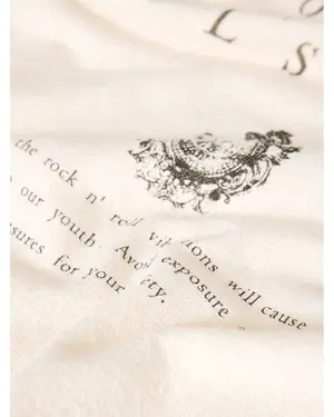 John Varvatos Raw Edge Shoulder Detail Tee - Buttercream