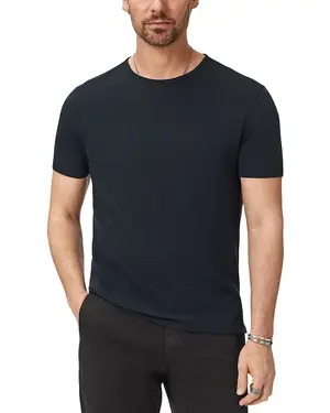 John Varvatos Stanley Short Sleeve Crewneck Tee In Broken Stitch - Navy