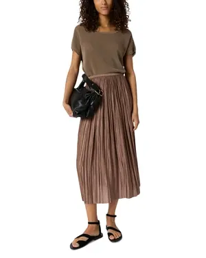 Gerard Darel Jocelyne Pleated Midi Skirt - Caramel