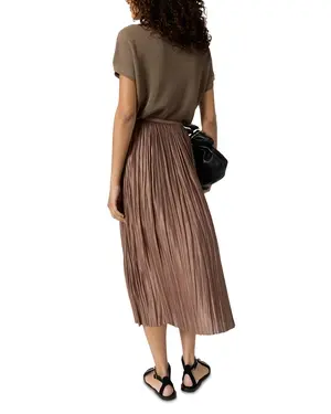 Gerard Darel Jocelyne Pleated Midi Skirt - Caramel