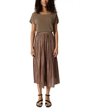 Gerard Darel Jocelyne Pleated Midi Skirt - Caramel