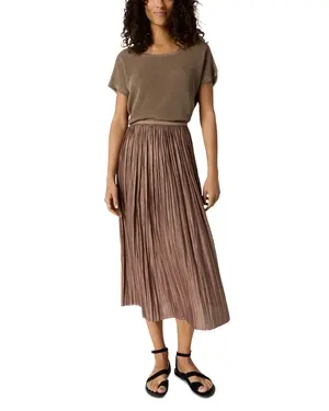 Gerard Darel Jocelyne Pleated Midi Skirt - Caramel