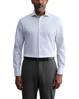 Ted Baker London Nantucket Spread Collar Slim Fit Premium Stretch Dress Shirt - Light Teal