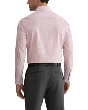 Ted Baker London Nantucket Slim Fit Premium Stretch Medallion Dress Shirt - Pink Multi