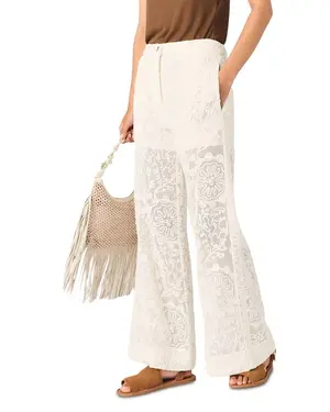 Maje Fringed Leather Mesh Hobo Bag