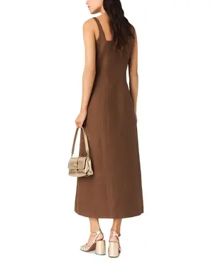 Maje Racao Linen Maxi Dress