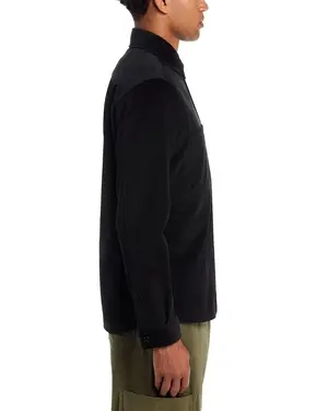 Stone Island Cotton Micro Corduroy Snap Front Overshirt