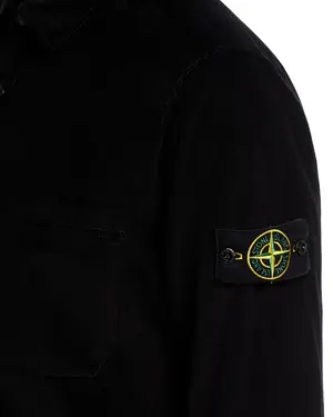 Stone Island Cotton Micro Corduroy Snap Front Overshirt