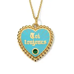 DÉCLARER Toi Toujours Pendant Necklace - Blue/gold
