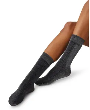Swedish Stockings 2-pack Ines Shimmery Socks - Black