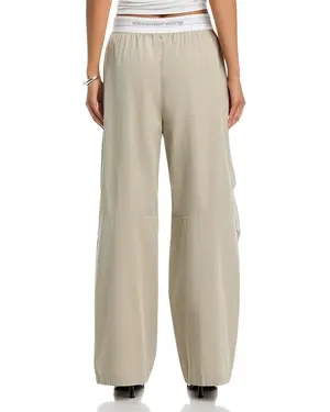 Alexander Wang Mid-rise Logo Waistband Pants
