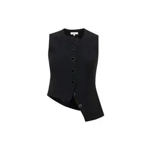 Sélone Calin Asymmetric Tie Vest - Black