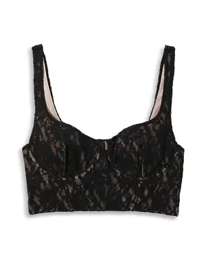 Hanky Panky Signature Lace Underwire Cropped Camisole - Black
