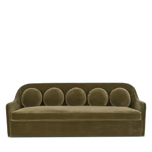 MOE'S HOME COLLECTION Rialto Faux Mohair Sofa - Dark Green