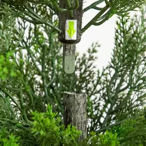 NEARLY NATURAL Uv Resistant Artificial Cedar Tree In White Tower Planter 45