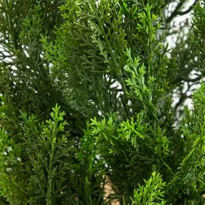 NEARLY NATURAL Uv Resistant Artificial Cedar Tree In White Tower Planter 56