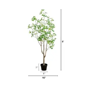 NEARLY NATURAL Artificial Dogwood Tree, 5