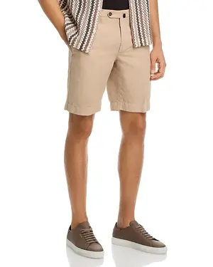 SLOWEAR Incotex Linen & Cotton Garment-dyed Chino Shorts - Light Beige