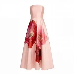 Mac Duggal Strapless A-line Midi Dress
