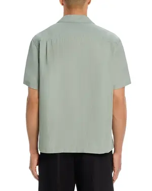 Madewell Tencel Blend Short Sleeve Shirt - Frosted Cement
