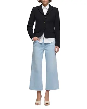 7 For All Mankind Petites Lotta Wide Ankle Jeans - Dewdrop