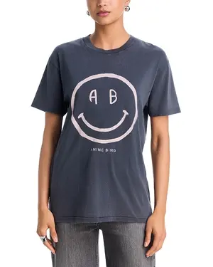 ANINE BING Cade Smiley Tee