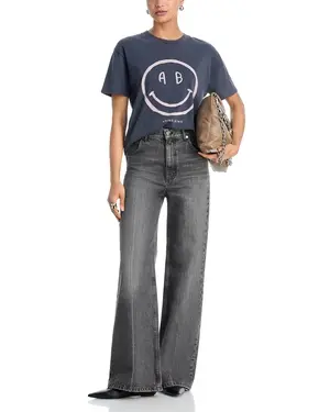 ANINE BING Cade Smiley Tee - Grey