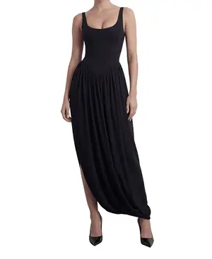 HEIRESS BEVERLY HILLS Sculpt Drape Maxi Dress - Black