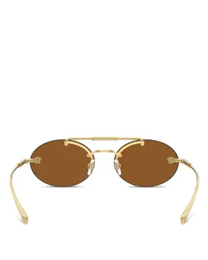 Versace Oval Sunglasses, 56mm - Gold
