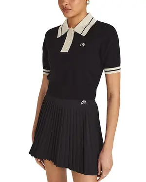 MALBON Mikayla Wool & Cashmere Knit Polo