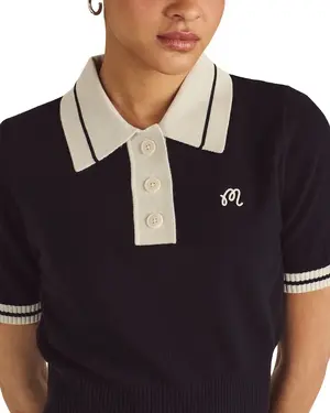 MALBON Mikayla Wool & Cashmere Knit Polo