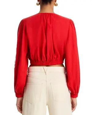 Farm Rio Richilieu Cropped Blouse