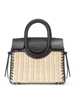 Staud Maude Mini Wicker Carryall Bag - Natural