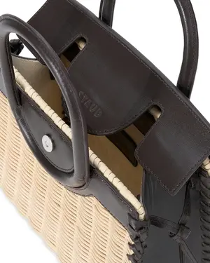 Staud Maude Mini Wicker Carryall Bag - Natural
