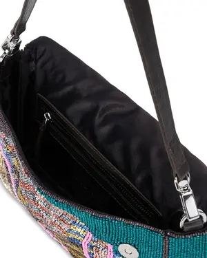 Staud Timmy Beaded Convertible Shoulder Bag - Conch Shell