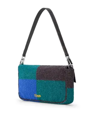 Staud Timmy Beaded Convertible Shoulder Bag - Conch Shell