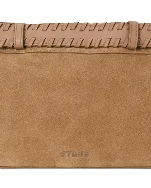 Staud Brooklyn Suede Shoulder Bag - Husk