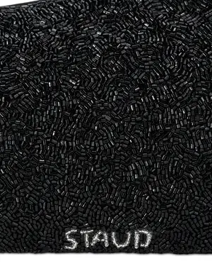 Staud Dani Mini Beaded Shoulder Bag - Black