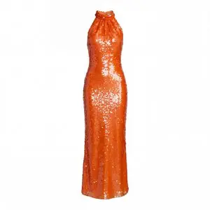Mac Duggal Sequin Halterneck Dress