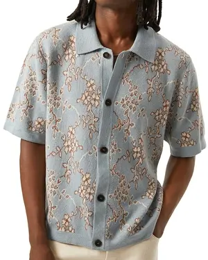 CORRIDOR Relaxed Fit Trellis Knit Shirt